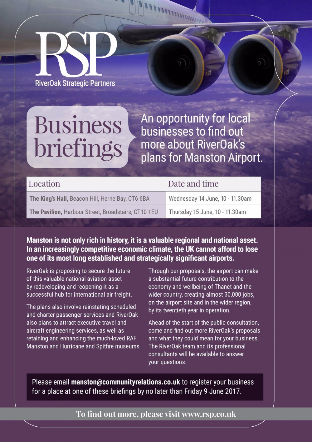 RiverOak Strategic Partners invites business community to find out more ...